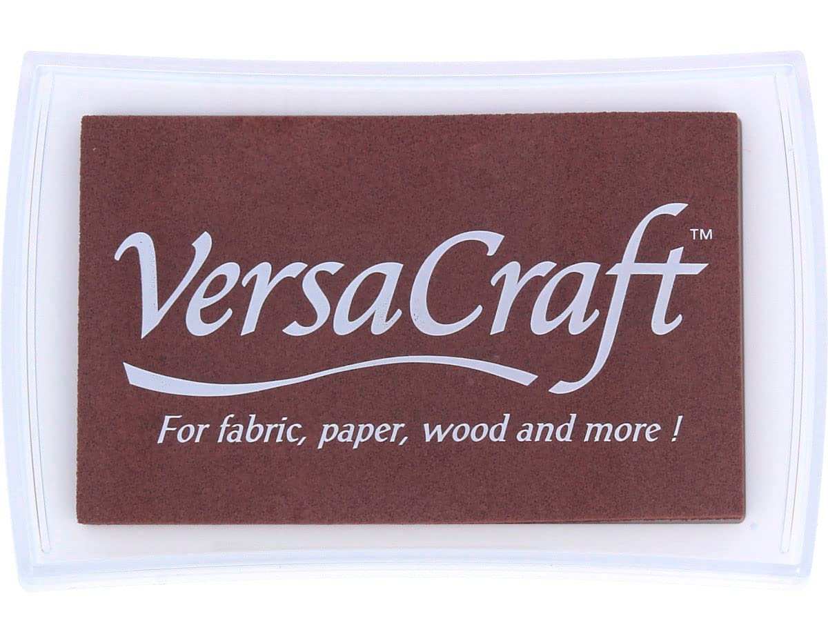 Tsukineko Full-Size VersaCraft Fabric and Home Decor Crafting Pigment Inkpad, Chocolate