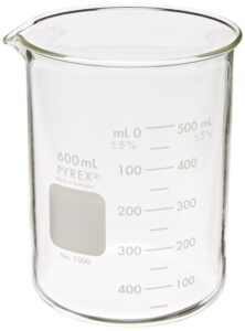 pyrex griffin low form 600ml beaker graduated 6pk