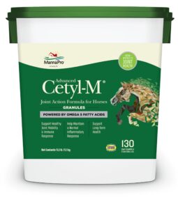 manna pro cetyl-m joint supplement for horses - powered by omega 5 fatty acids - 11.2 lb