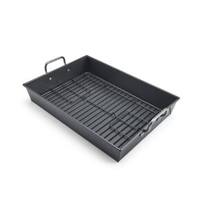 chicago metallic professional non-stick roaster with handles and non-stick rack, 17-inch-by-12-inch