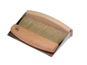 redecker oiled beechwood table sweeping set, 6-1/4 x 4-1/4-inches - dust pan brush set