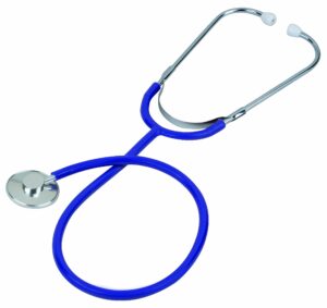 veridian healthcare prism series single head nurse stethoscope, royal blue, boxed