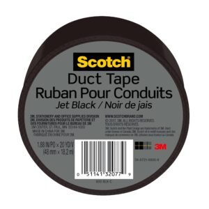 scotch duct tape , 1.88 in x 20 yd, jet black, 1 roll (920-blk-c)