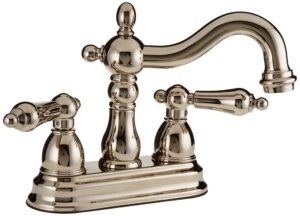 elements of design eb1606al new orleans 4" centerset lavatory faucet with retail pop-up, 4-3/4" in spout reach, polished nickel