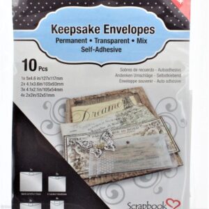 Scrapbook Adhesives Keepsake Envelopes 10/Pkg-4 Small, 3 Medium, 2 Large & 1 Jumbo