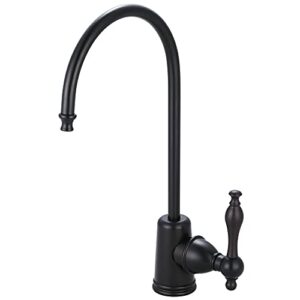 kingston brass gourmetier ks7195nl naples single handle water filtration faucet, oil rubbed bronze