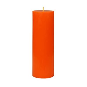 zest candle pillar candle, 3 by 9-inch, orange