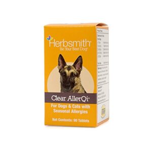 herbsmith clear allerqi – allergy aid for cats & dogs – pet allergy support – anti itch pills for dogs & cats - 90 tablet