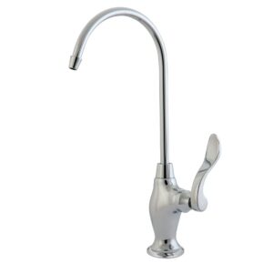 kingston brass gourmetier ks3191nfl nuwave french single handle water filtration faucet, polished chrome,4-3/4 inch spout reach