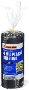 frost king 350b polyethylene sheeting, 3' x 50' x 4 mil, black