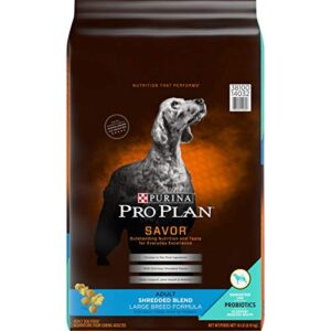 purina pro plan with probiotics large breed dry dog food, shredded blend chicken & rice formula - 18 lb. bag