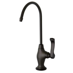 kingston brass gourmetier ks3195fl royale single handle water filtration faucet with 4-3/4-inch spout reach, oil rubbed bronze