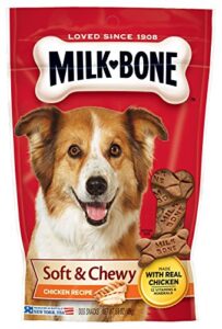 milk-bone soft & chewy chicken recipe dog treats, 5.6-ounce (pack of 5)