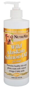 nutri-vet wild alaskan salmon oil for dogs, 13.5-ounce