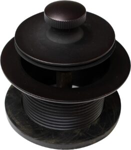 westbrass d3324-12 1-1/2" npsm twist & close bathtub drain plug, coarse thread, oil rubbed bronze