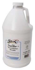 sax true flow heavy body acrylic paint, 1/2 gallon, titanium white - 439301, 64 fl oz (pack of 1)