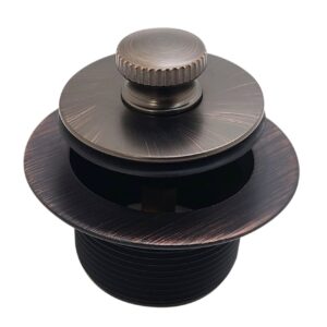 westbrass d331-12a 1-1/2" npsm twist & close bathtub drain plug, coarse thread, antique bronze