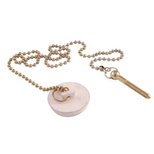 kingston brass cc2112 vintage tub drain stopper with chain for cc2092, polished brass