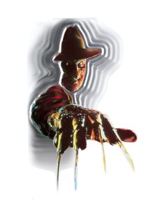 rubies nightmare on elm street freddy wall grabber decal, 19" x 11.5"