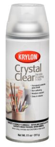 krylon 1303 crystal clear acrylic coating, artist spray, 11 ounce (6 pack)