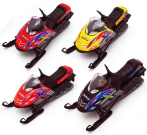 kinsfun snowmobile 5 inch die cast metal model toy (1pc random color)