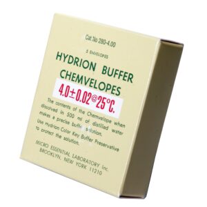 micro essential lab 280-4.00 hydrion ph buffer powder, 4 ph (case of 5)