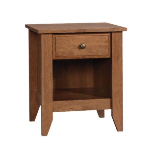 sauder shoal creek night stand, bedside, bedroom side table, l: 20.87" x w: 17.48" x h: 24.06", oiled oak