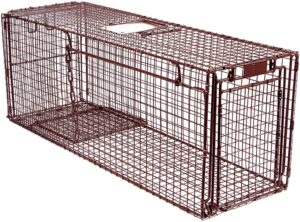 tru catch 30ltd humane live animal trap - easy & safe catch & release for cats, rabbits, & other small animals - durable light duty tnr - (30" l x 11" h x 9" w)