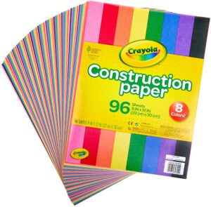 crayola 9" x 12" 8-assorted color construction paper - 96/pack