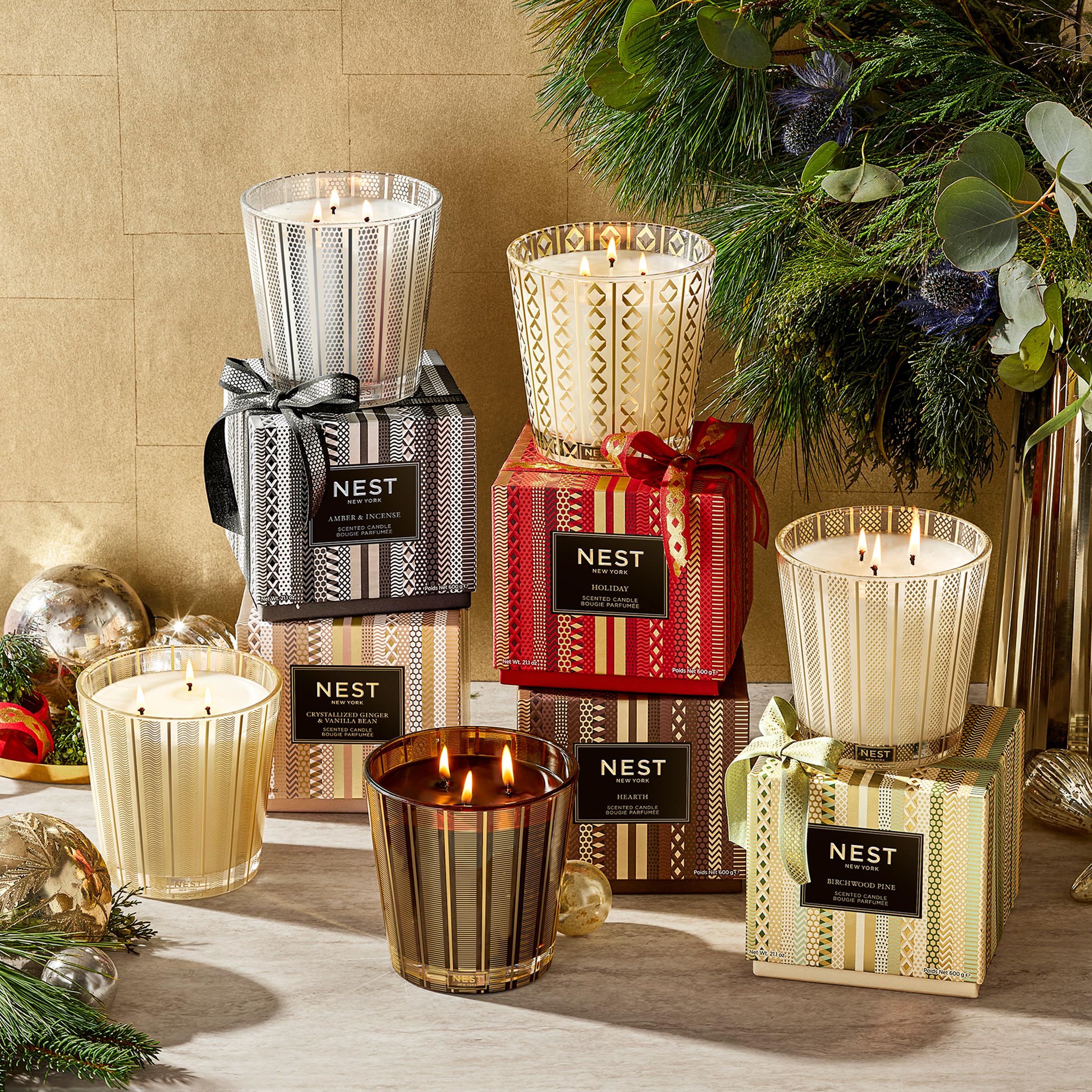 NEST Fragrances 3-Wick Candle- Holiday , 21.2 oz