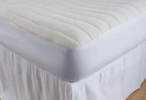 terry filled comfort mattress pad, bed topper / protector, king size, by downtown company