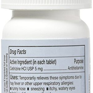 Rising Pharma - Cetirizine HCL 5 mg - Antihistamine Seasonal Allergy Tablets - 100 tablets