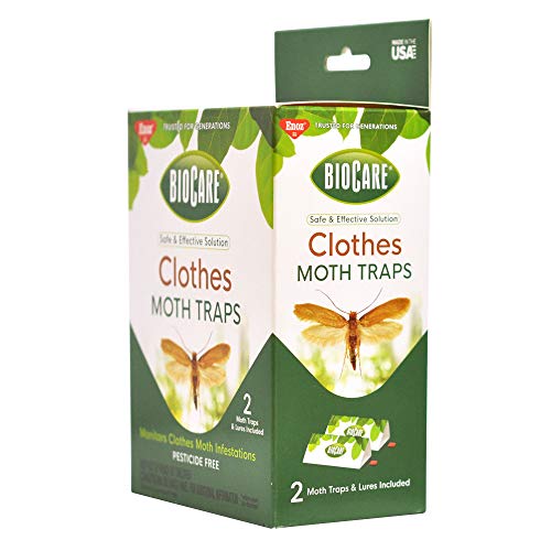 Enoz BioCare Clothes Moth Traps with Pheromone Lures, 2 Traps with Lures