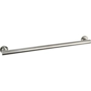 kohler 11893-bn purist 24" grab bar for bathtubs and showers, wall-mount grab bars for bathroom, vibrant brushed nickel