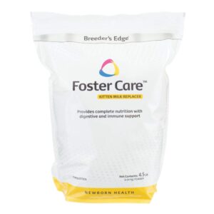 breeder's edge foster care feline - powdered milk replacer - for kittens & cats - 4.5 lb