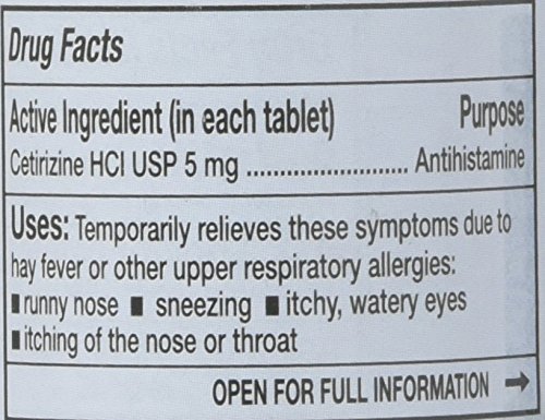 Rising Pharma - Cetirizine HCL 5 mg - Antihistamine Seasonal Allergy Tablets - 100 tablets