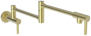 newport brass 9485/04 pot-filler-kitchen-sink-faucets, satin brass (pvd)