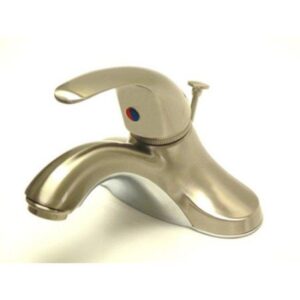 elements of design eb6548 legacy single handle 4" centerset lavatory faucet with pop-up, satin nickel