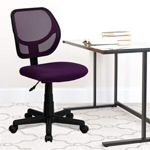 flash furniture neri low back purple mesh swivel task office chair