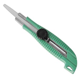 canary heavy duty box cutter retractable blade, safety corrugated cardboard cutter knife, made in japan, green (dc-25)