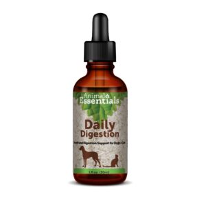 animal essentials daily digestion for dogs & cats - digestive support, fresh breath, ginger root, fennel seed extract, liquid supplement - 1 fl oz