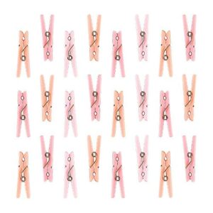 clothespins favors multi pink plastic clips - 1.37" x .37" (12 packs of 24) - perfect for events, parties & crafts - 288 ct.