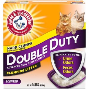 arm & hammer double duty clumping cat litter, 14lb