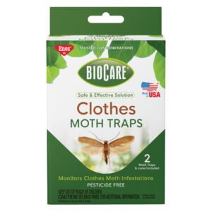 enoz biocare clothes moth traps with pheromone lures, 2 traps with lures