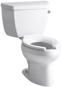 kohler koh3505-ra-0 wellworth pressure lite elongated 1.4 gpf toilet with right-hand trip lever - less seat white