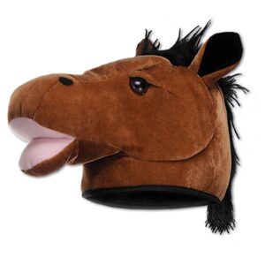 beistle plush horse head hat