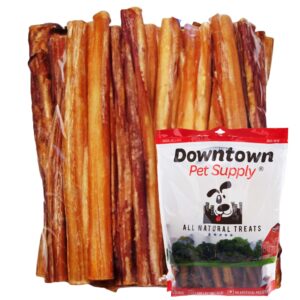 downtown pet supply 6-inch bully sticks for dogs, pack of 18 - single ingredient, nutrient-rich and odor free bully sticks for dogs - rawhide free dog chews long lasting and non-splintering