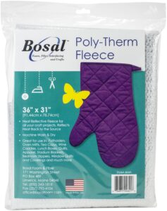 bosal poly-therm heat silver reflective fleece