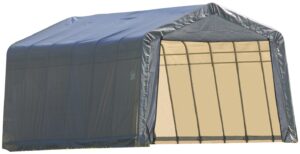 shelterlogic 71434 grey 12'x20'x8' peak style shelter