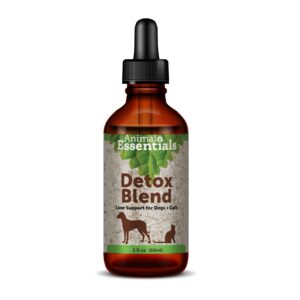 animal essentials detox blend - liver support for dogs & cats, herbal liver supplement, veterinarian recommended animal wellness tonics - 2 fl oz